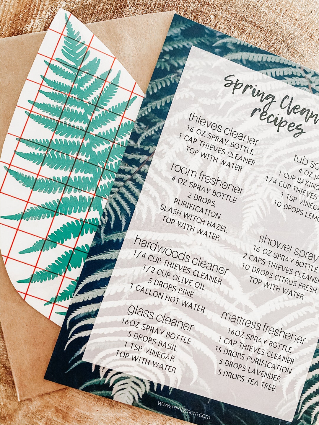 Spring Cleaning Recipe Card and Label Bundle Labels Flat - Etsy