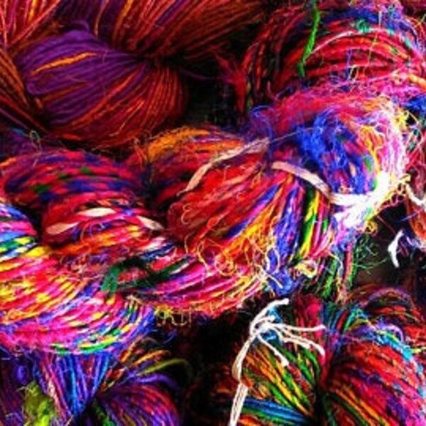 Silk Sari Yarn - Etsy