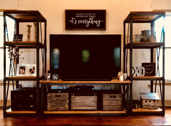 Modern Rustic One of a Kind Entertainment Center - Etsy