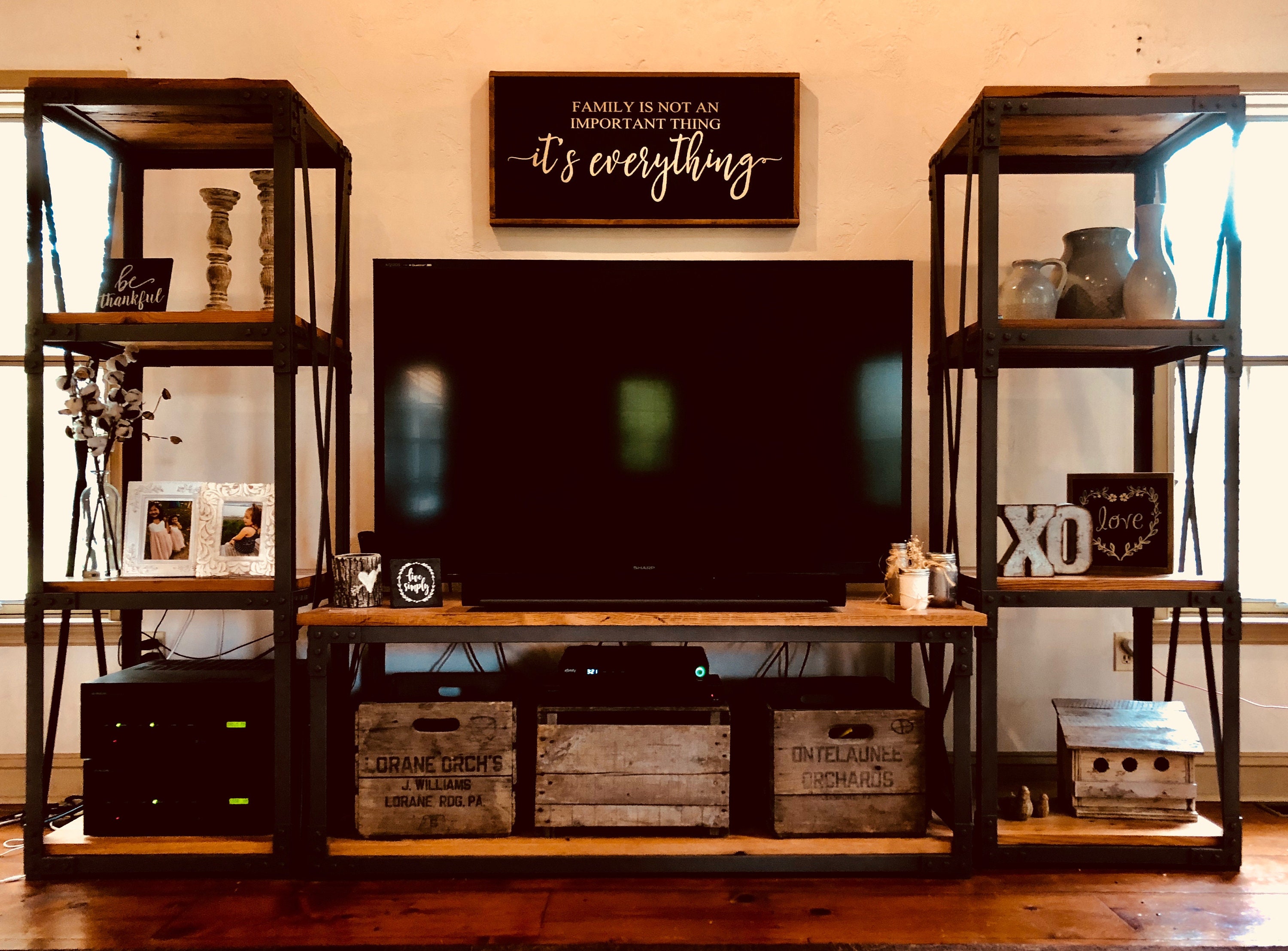 Modern Rustic One of a Kind Entertainment Center! - Etsy