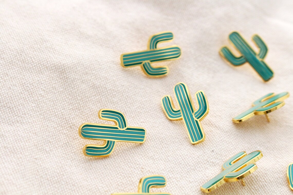 Cactus Enamel Pin | Etsy