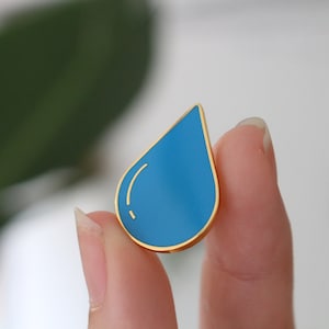 Water Drop Enamel Pin - Etsy