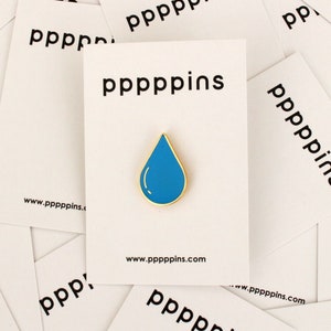 Water Drop Enamel Pin - Etsy