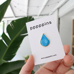 Water Drop Enamel Pin - Etsy