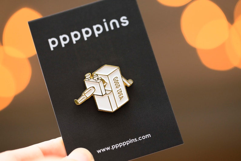 Good Idea white Enamel Pin - Etsy