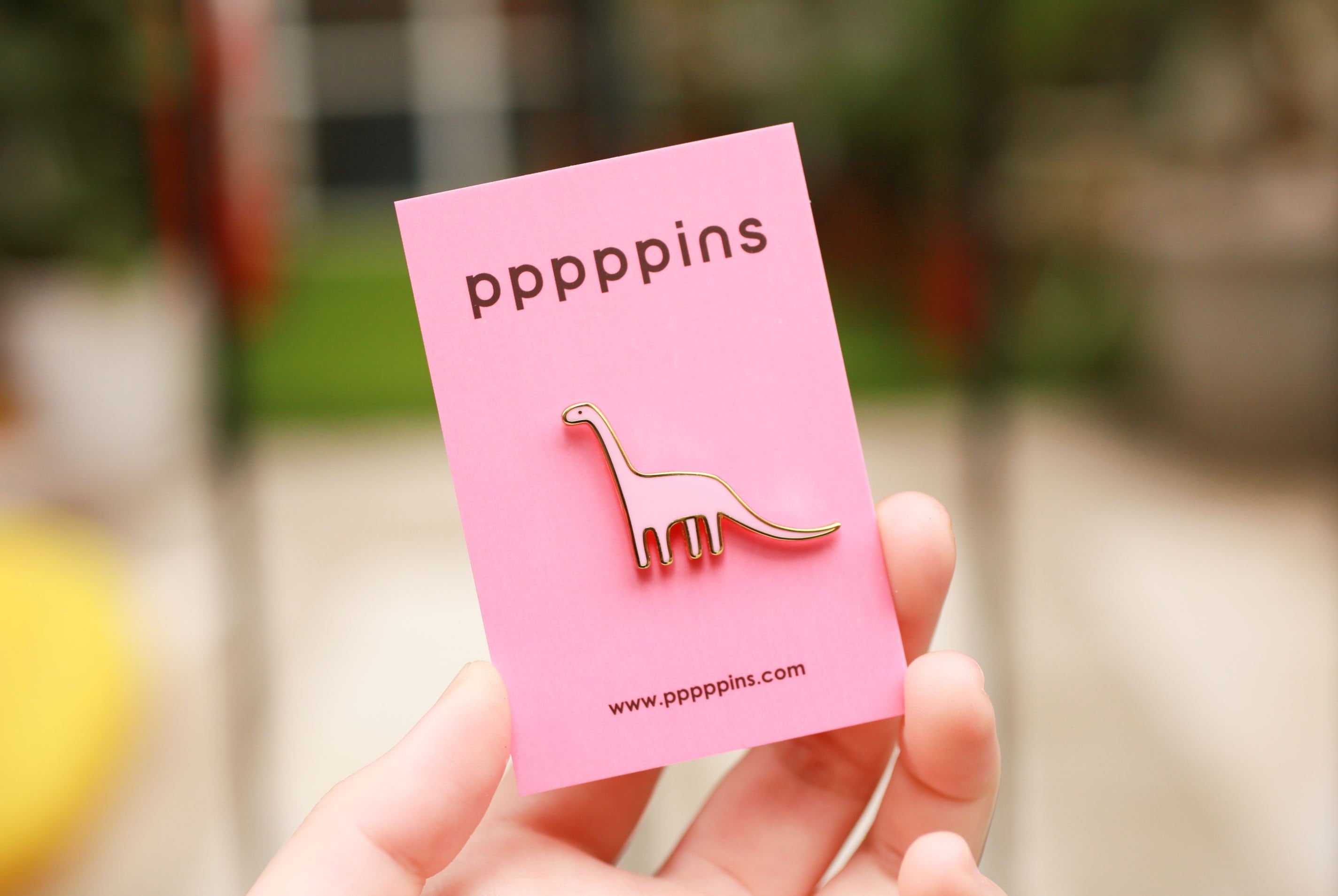 Pink Dino Enamel Pin | Etsy