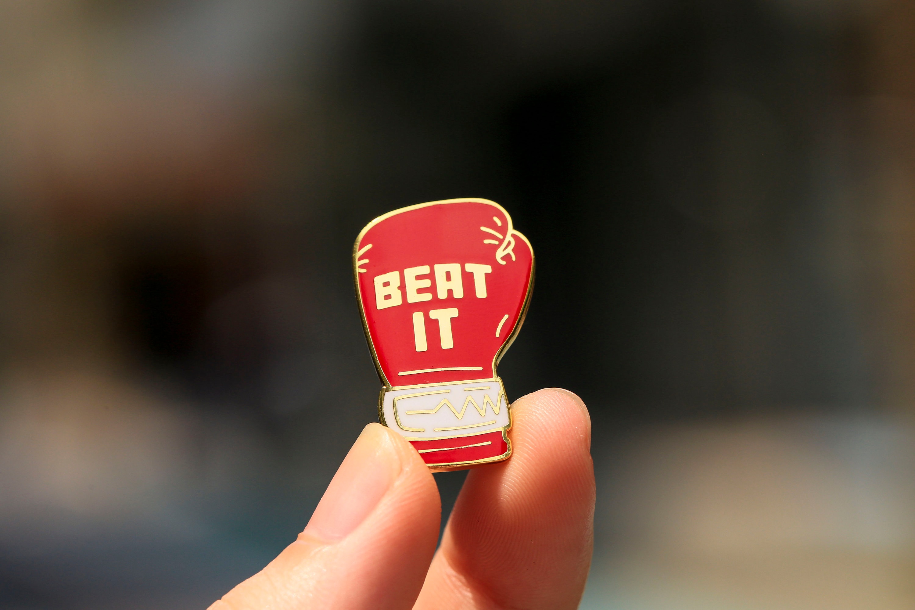 Beat It Enamel Pin - Etsy