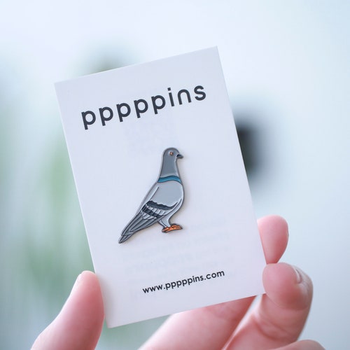Fat Bread Pigeon Enamel Pin - Etsy