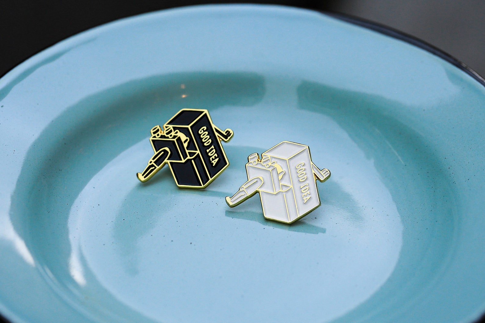 Good Idea white Enamel Pin - Etsy