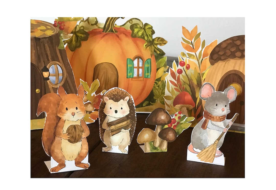 Printable Fall Activities Preschool Autumn Craft, Woodland Animals Play ...