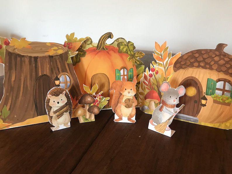Printable Fall Activities Preschool Autumn Craft, Woodland Animals Play ...