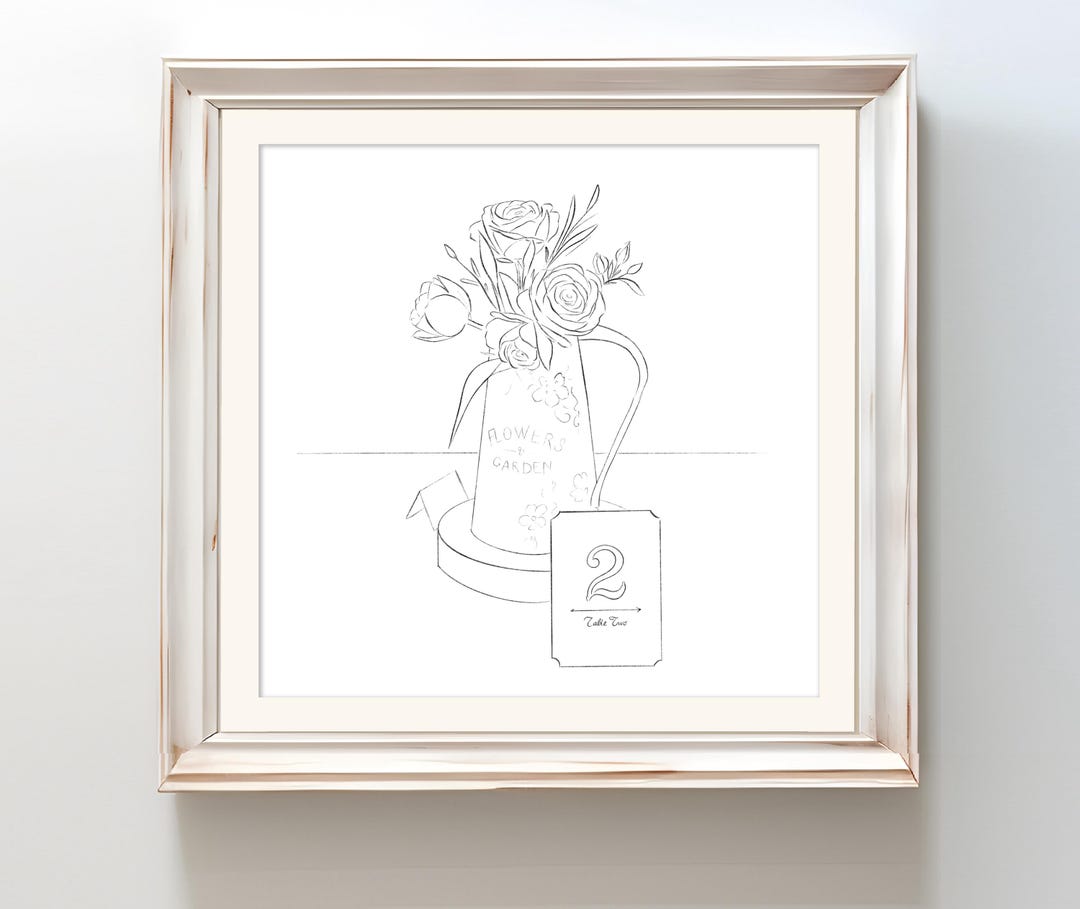 Custom Illustration Sketch, Custom Line Drawing ,personalized Wedding ...