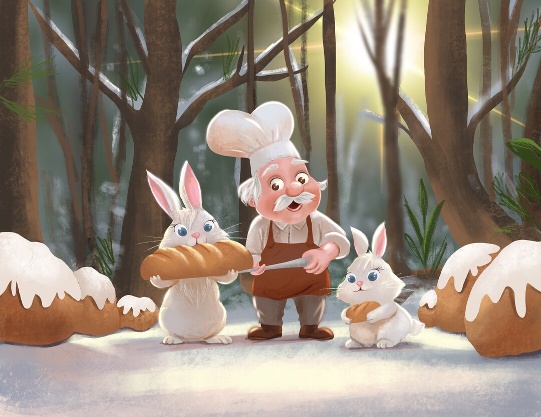 Custom One-page Illustration: Character and Background (digital File ...