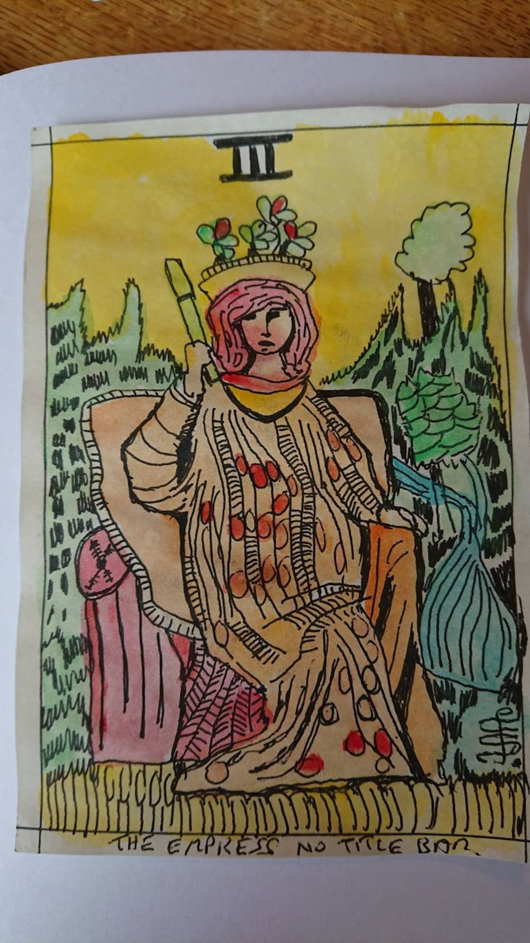 THE EMPRESS Original Tarot Card Art Painting, Signed Artist ...