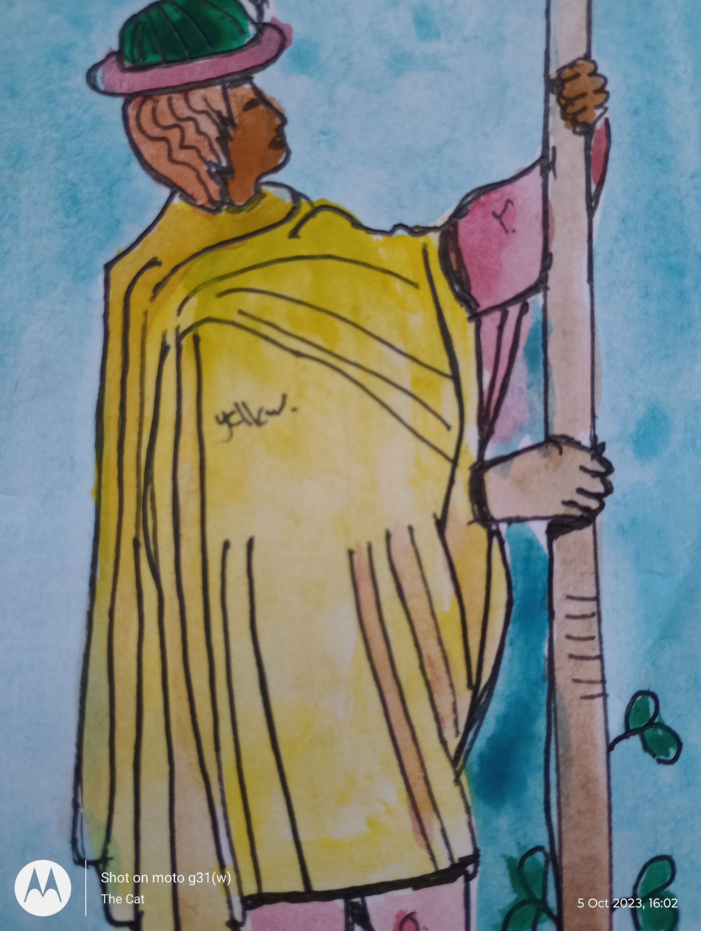 PAGE OF WANDS Original Tarot Card Art Painting, Signed Artist ...