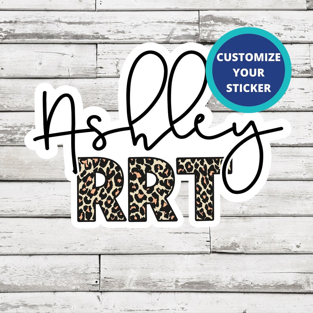 Personalized Respiratory Therapy Sticker | Customized Leopard Print ...