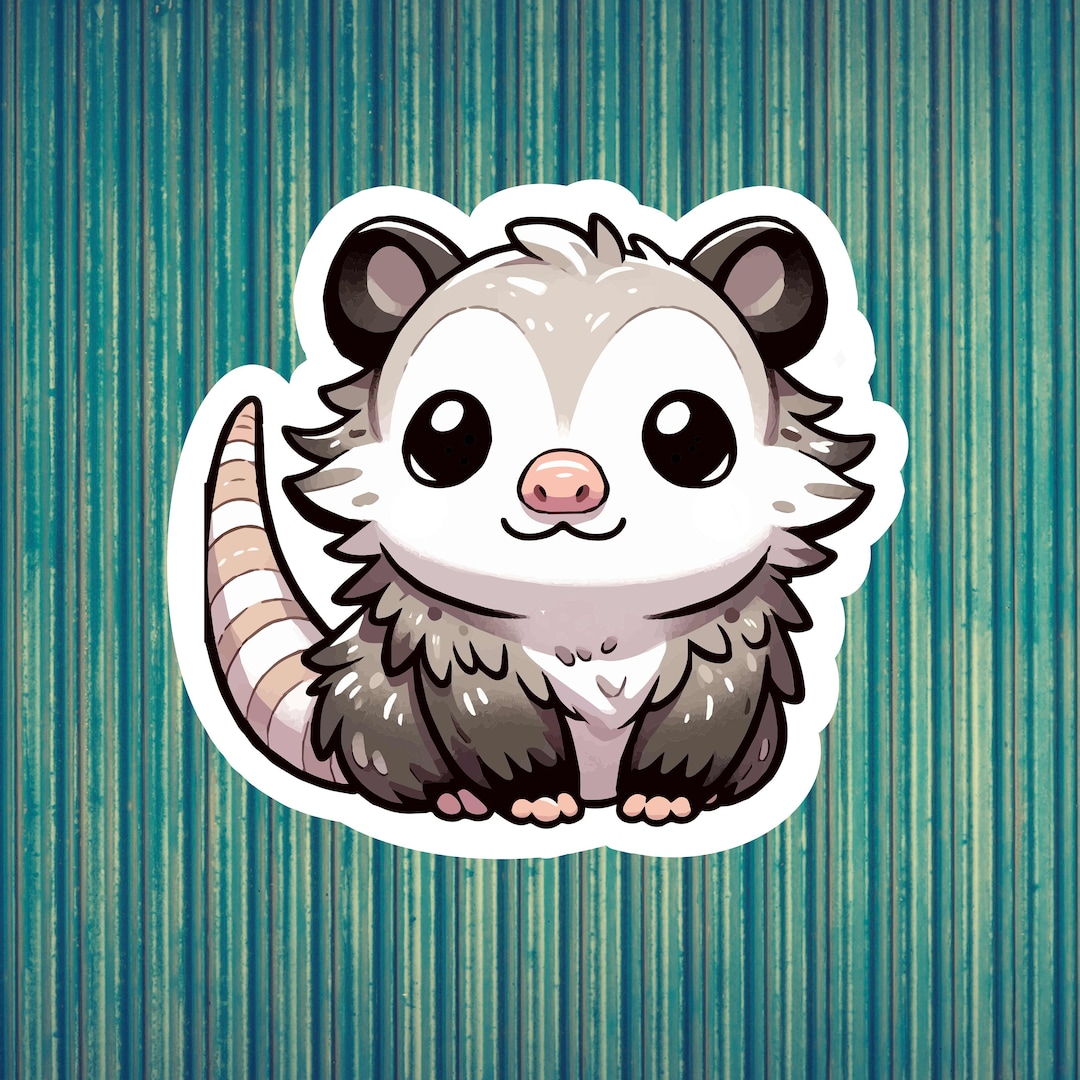 Cute Kawaii Opossum Sticker, Possum Pet Lover Gift, Opossum Art ...
