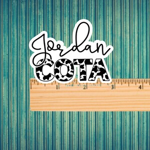 Personalized COTA Sticker: Cow Print Occupational Therapy Assistant ...