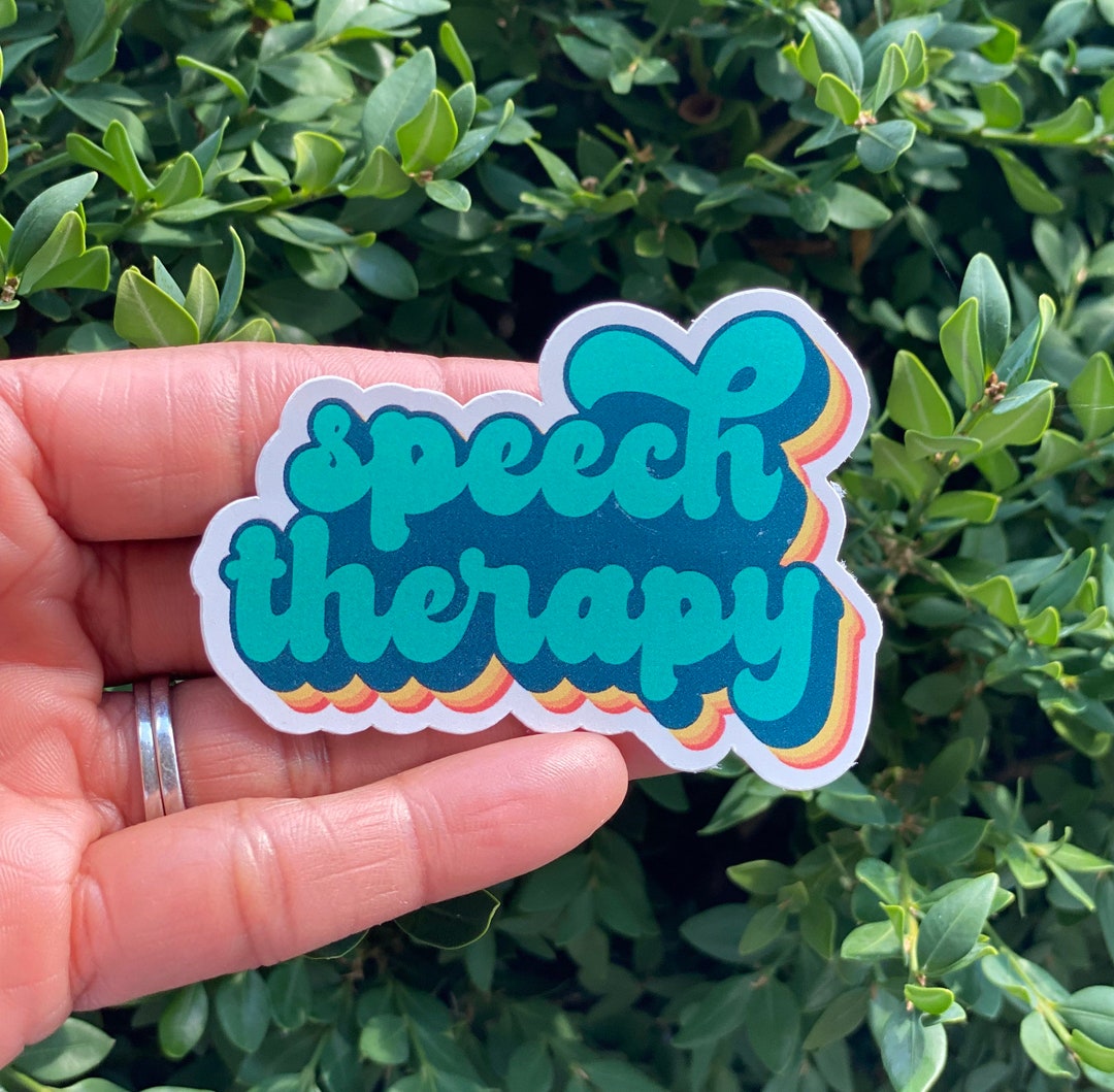 Retro Speech Therapy Sticker Gift for Speech Language Pathologist ...