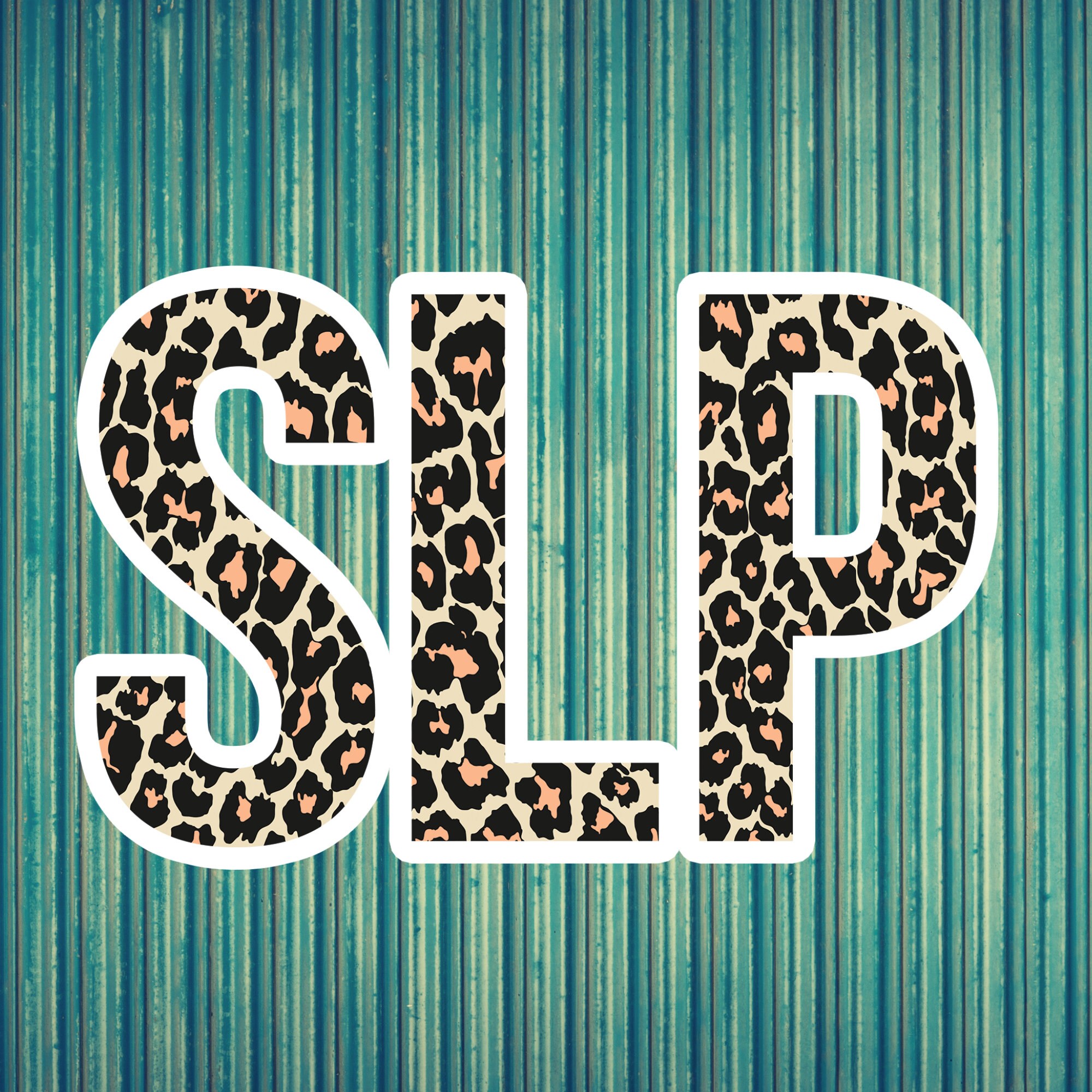 SLP Sticker Leopard Print Speech Therapy Sticker Speech - Etsy