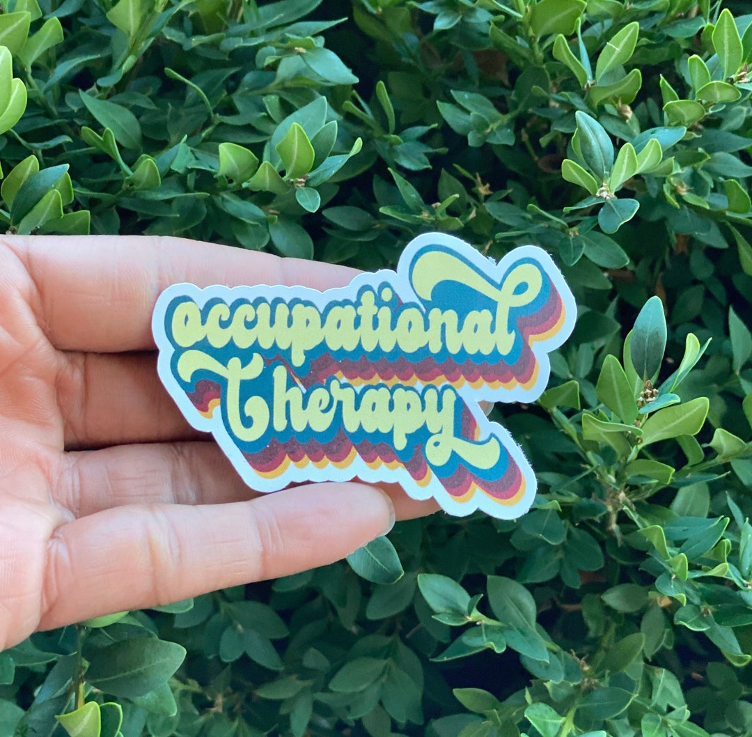 Occupational Therapy Sticker Retro Vintage Style Word Art Special ...