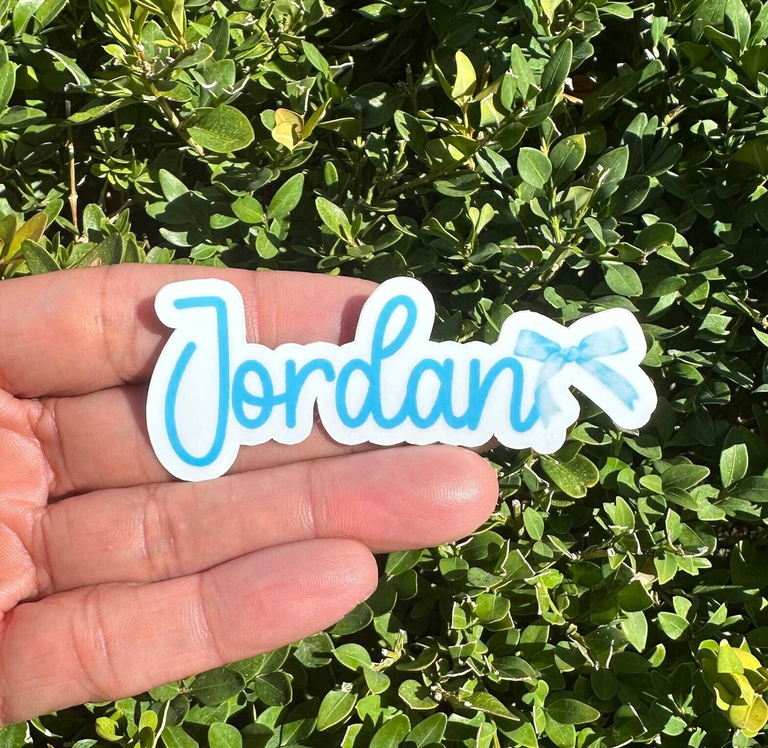 Personalized Coquette Bow Sticker, Girly Custom Name Sticker, Coquette ...