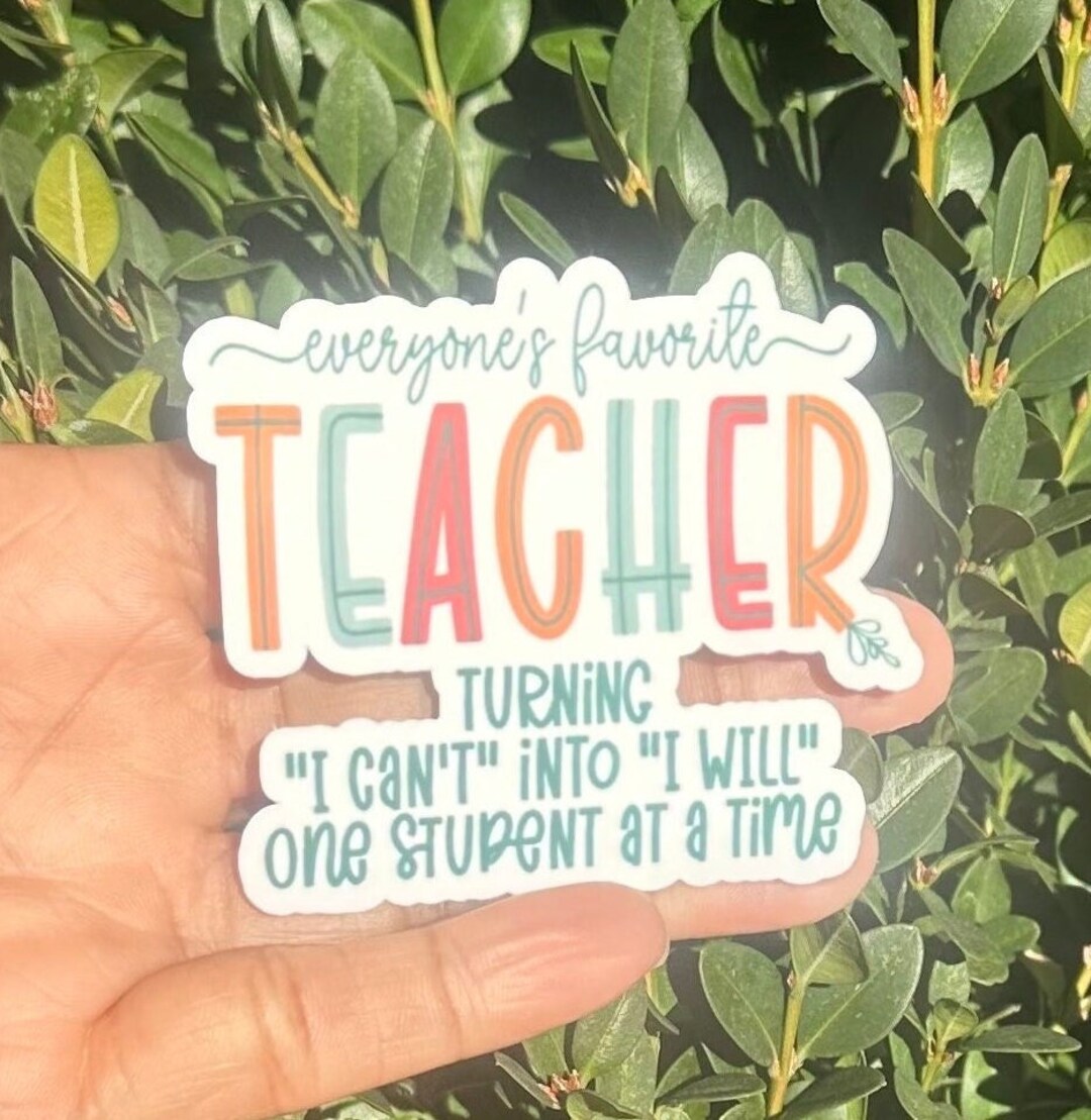 Motivational Sticker for Teacher, Special Education Teacher Sticker ...