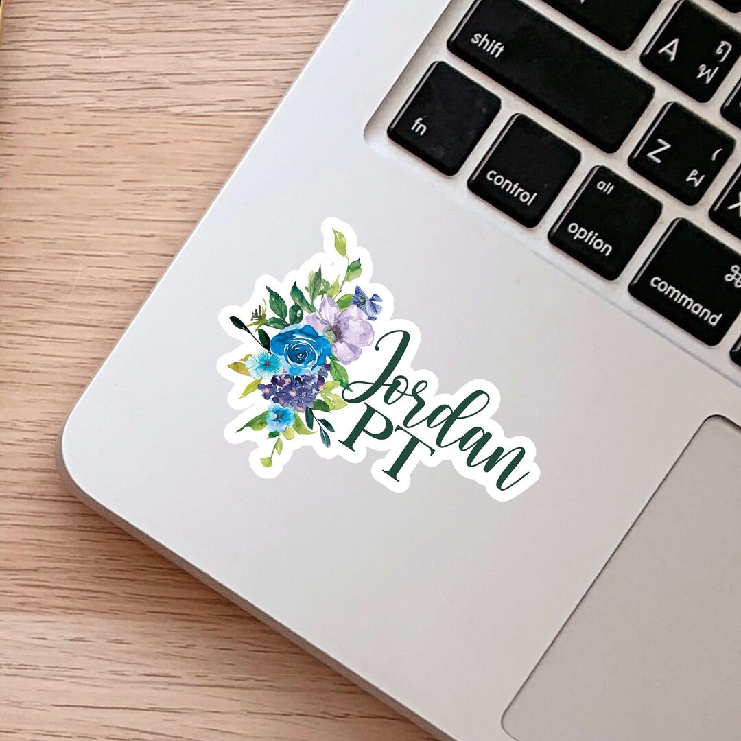 Personalized PT Sticker, Floral DPT Sticker, Custom Physical Therapist ...