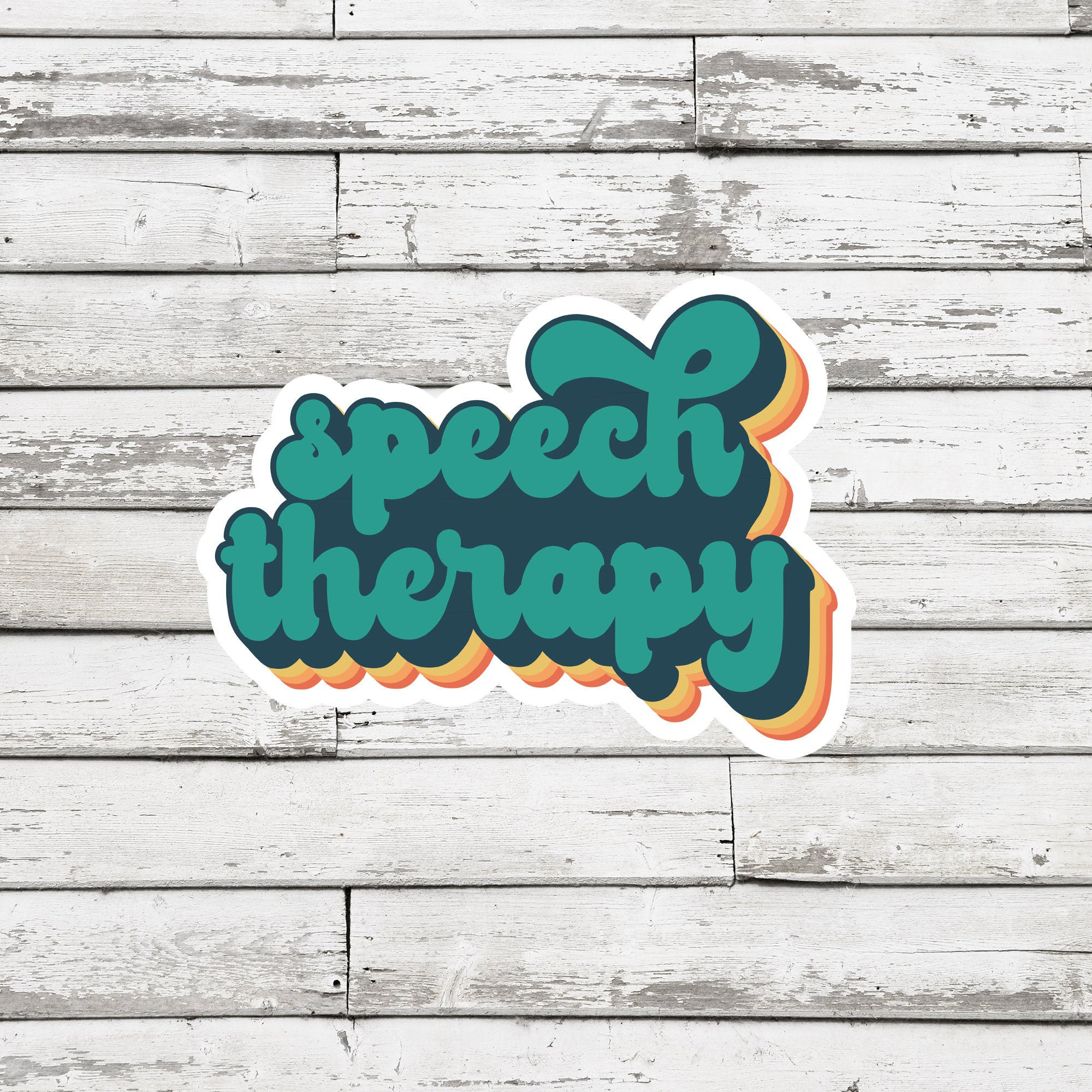 Speech Therapy Sticker Retro Vintage Style Word Art - Etsy UK