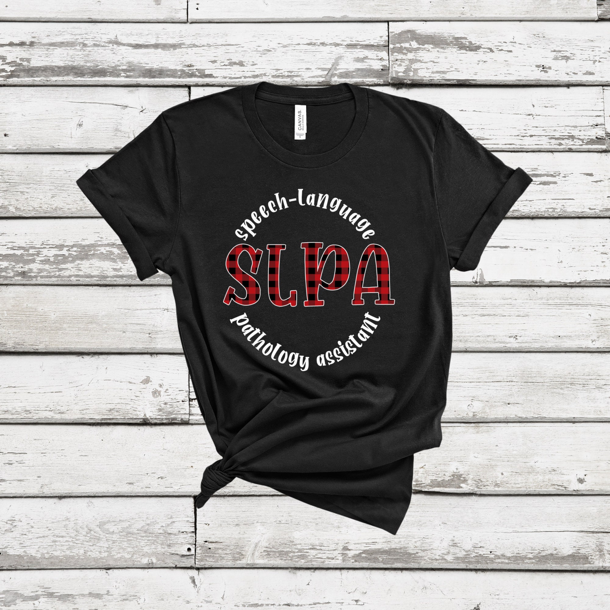 Speech Therapy Shirt Plaid Font Shirt for SLPA Speech - Etsy.de