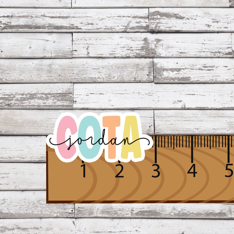 Personalized COTA Sticker: Custom Occupational Therapy Gift - Etsy