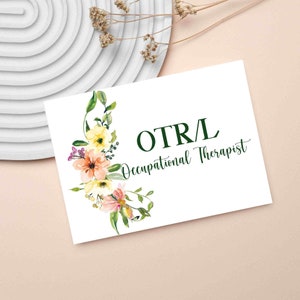 Occupational Therapy Printable for Therapy Office Decor, Floral OT Wall ...