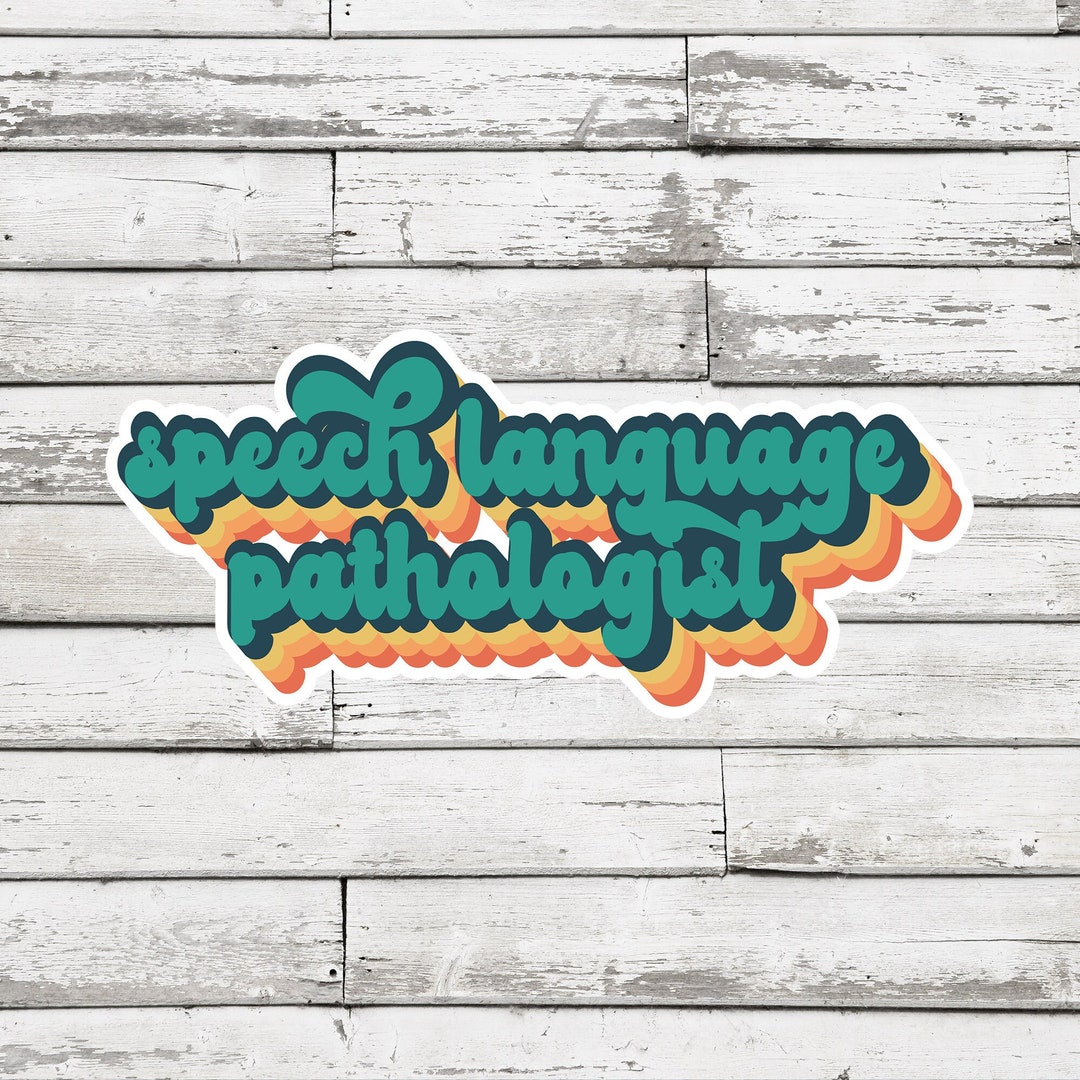 Retro Speech Language Pathologist Sticker: SLP Gift - Etsy