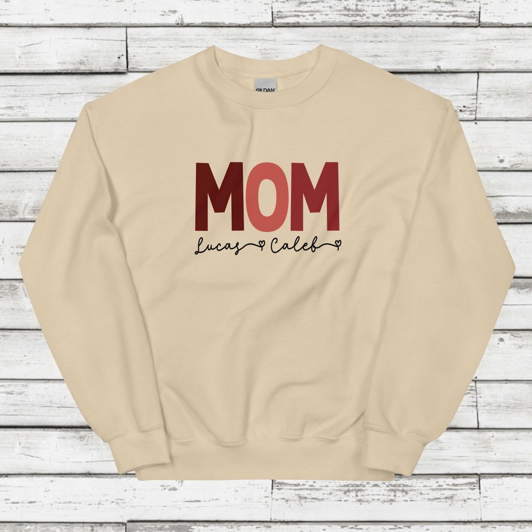 Personalized Mom Sweatshirt With Kids Names, Custom Made to Order, Cute ...