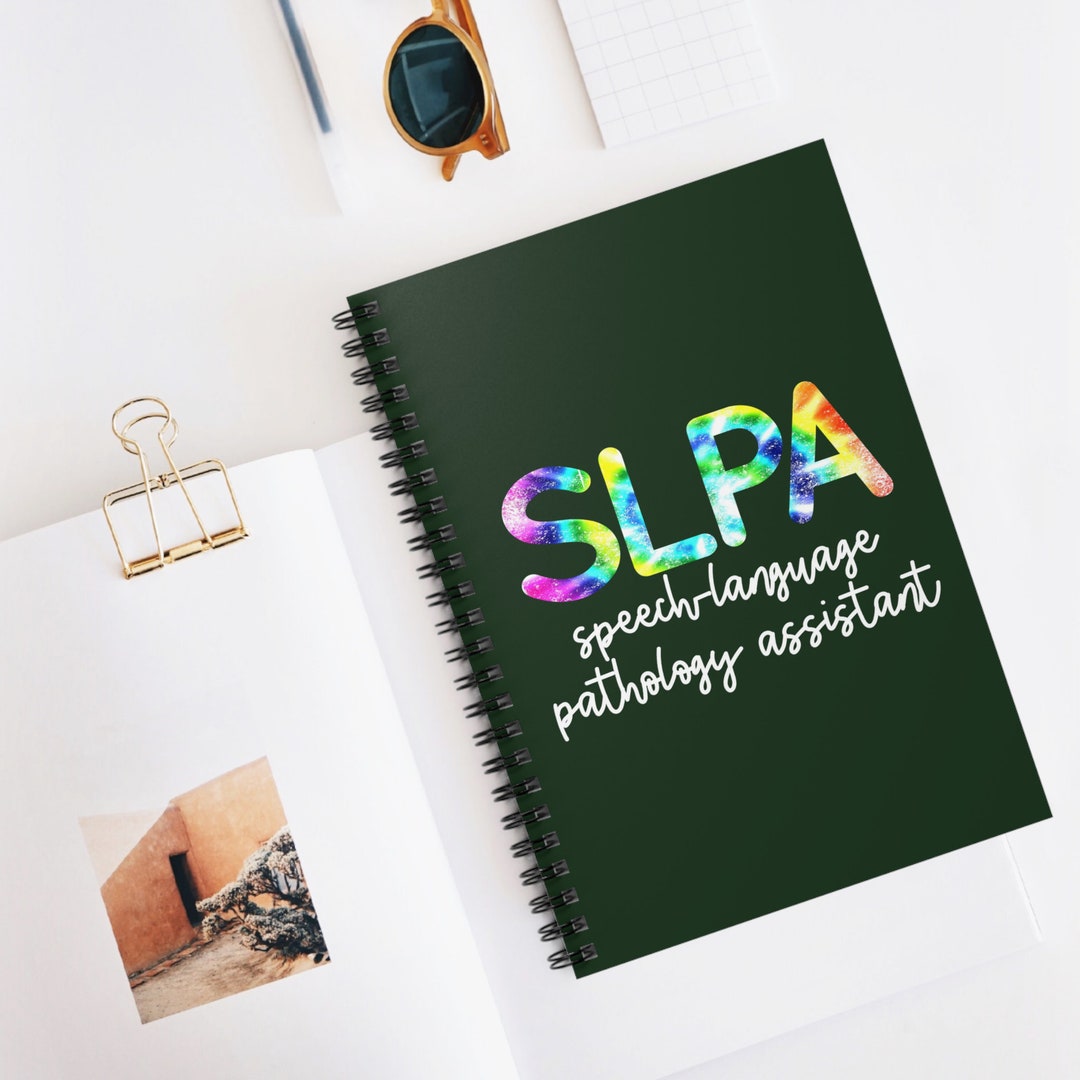 6x8" Speech Therapy Notebook, SLPA Spiral Notebook, Speech Language ...