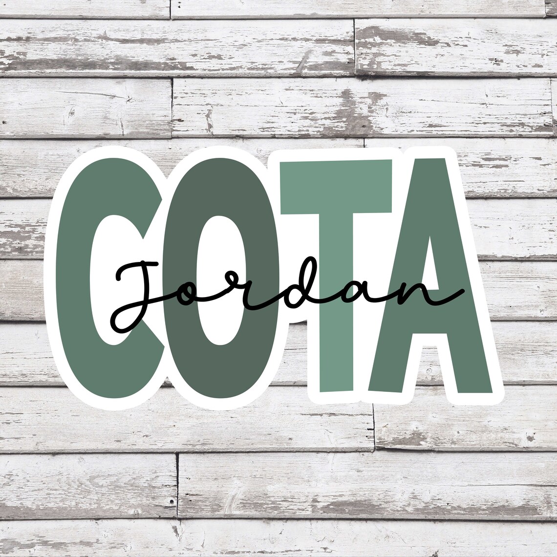 Personalized COTA Sticker: Custom Occupational Therapy Gift - Etsy