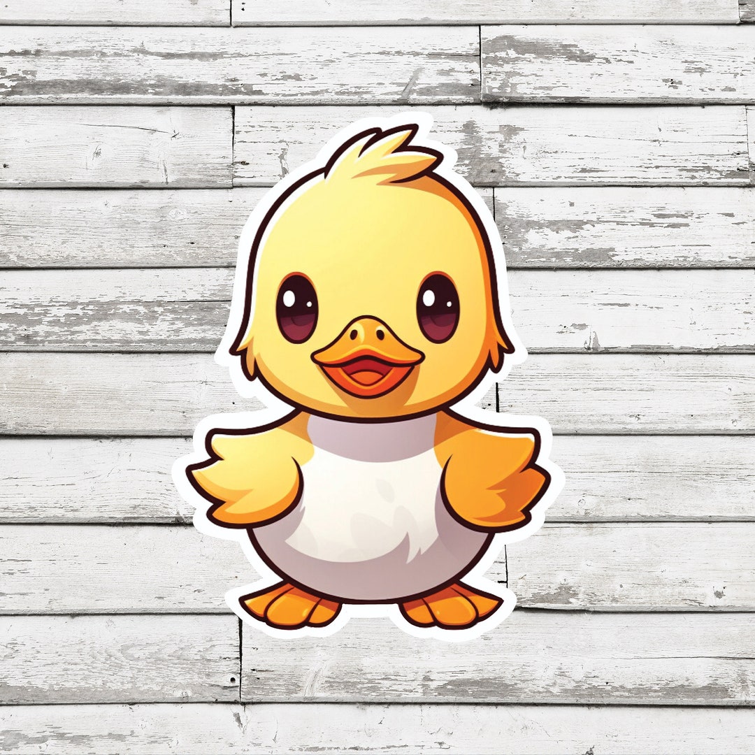 Cute Baby Duck Sticker Kawaii, Duckling Sticker, Cute Kawaii Duck ...