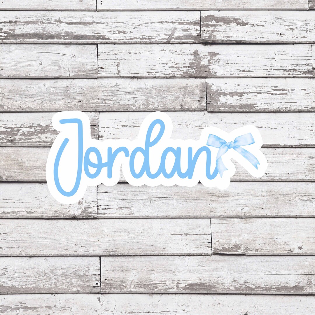 Personalized Coquette Bow Sticker, Girly Custom Name Sticker, Coquette ...