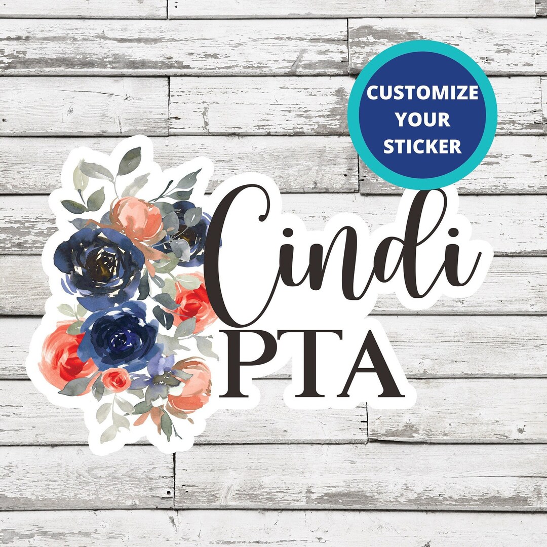 Personalized Floral PTA Sticker: Custom Physical Therapy Assistant Gift ...