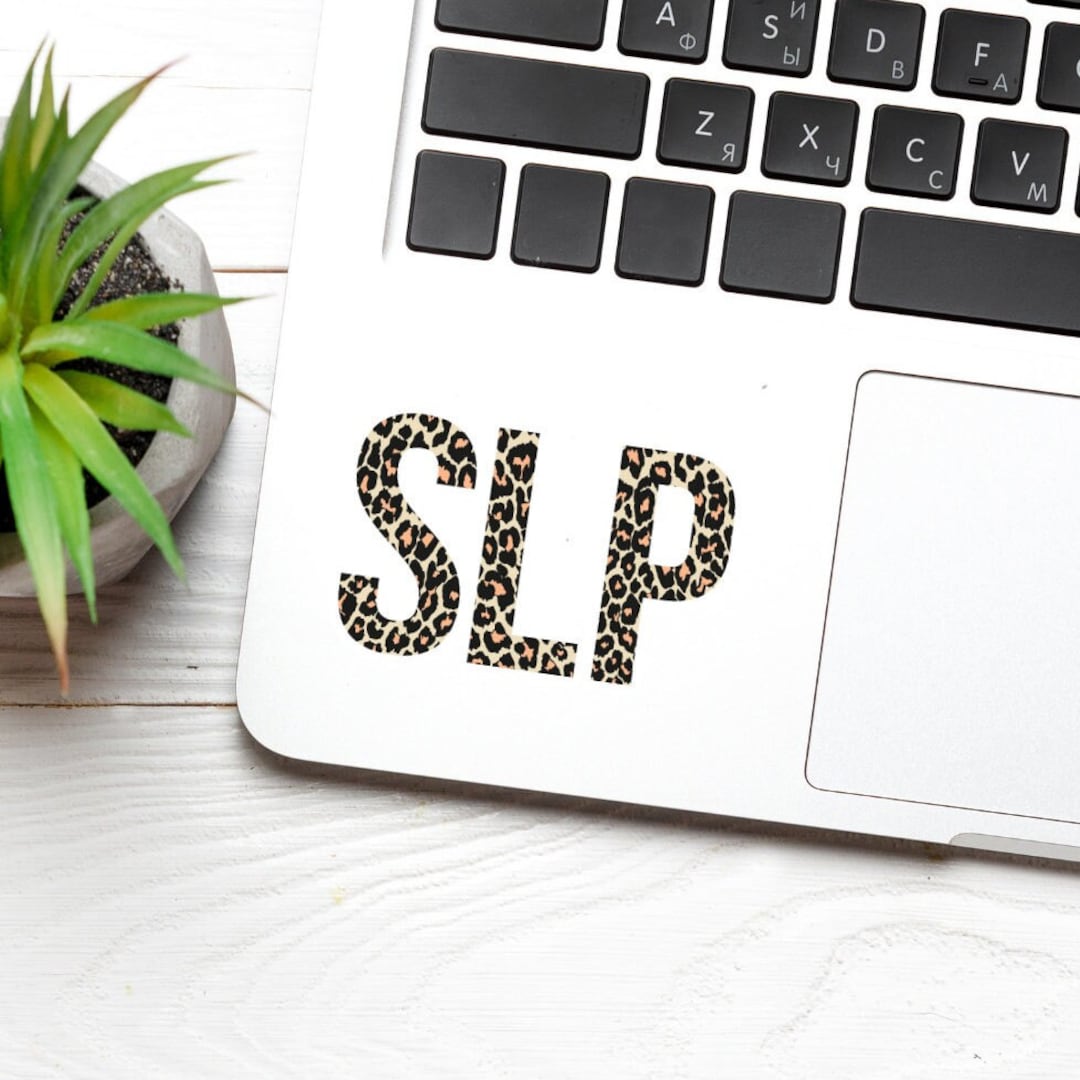SLP Sticker Leopard Print Speech Therapy Sticker Speech Language ...