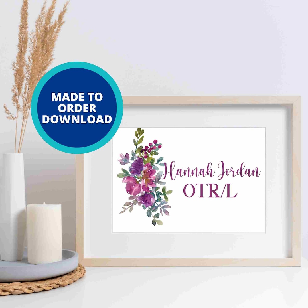 Personalized Printable OT Wall Art, Office Decor for Occupational ...
