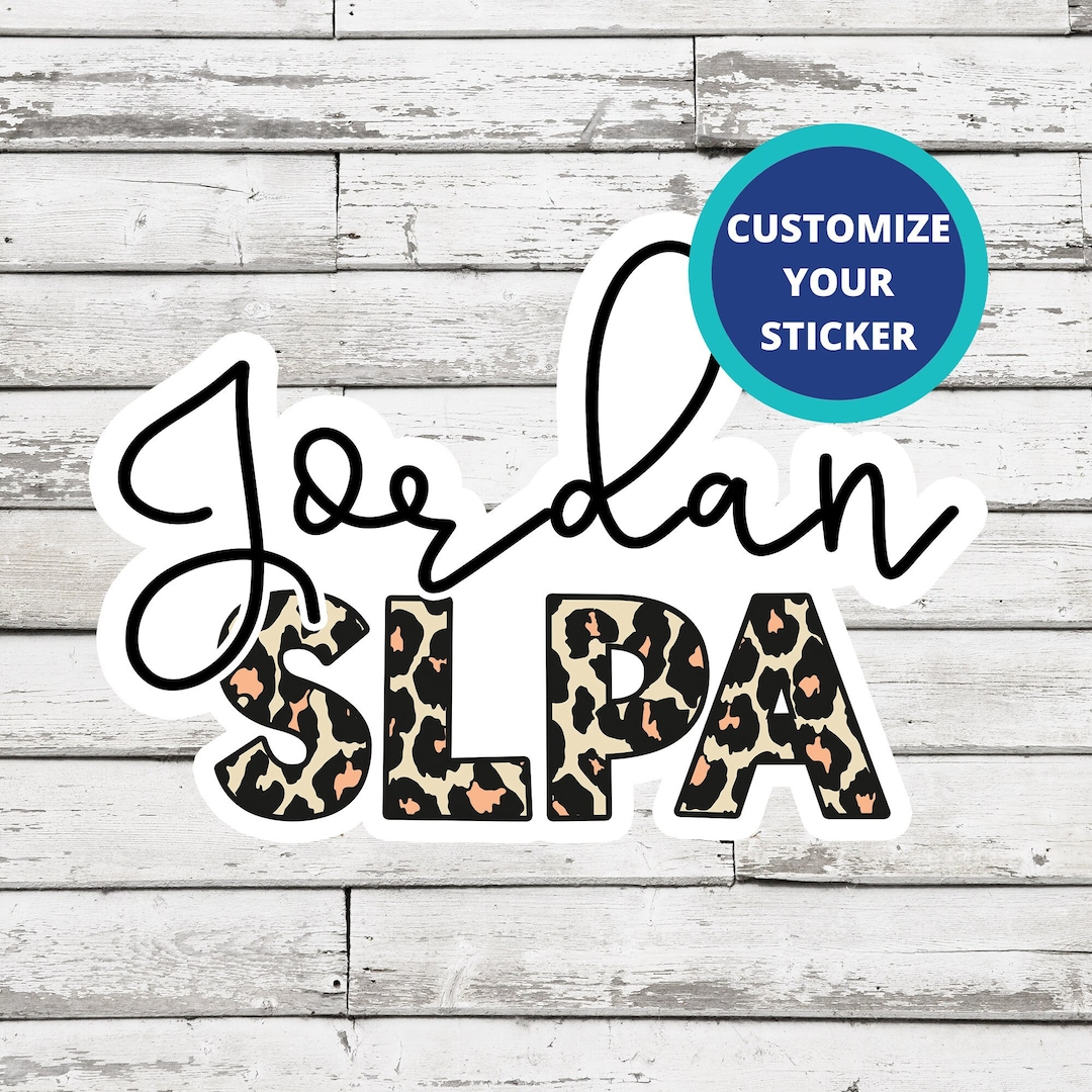 SLPA Gift Customized Name Sticker Speech Language Pathology - Etsy