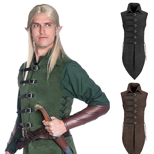 Reinforced Leather Jerkin for Men Deluxe Larp Fantasy | Etsy
