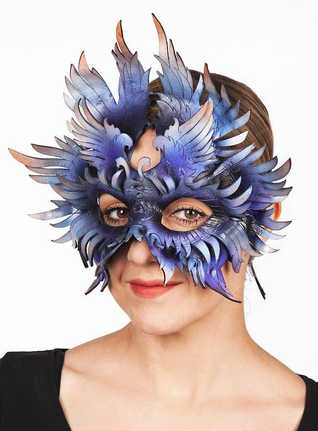 Handmade Bird Mask Made of Leather - Etsy