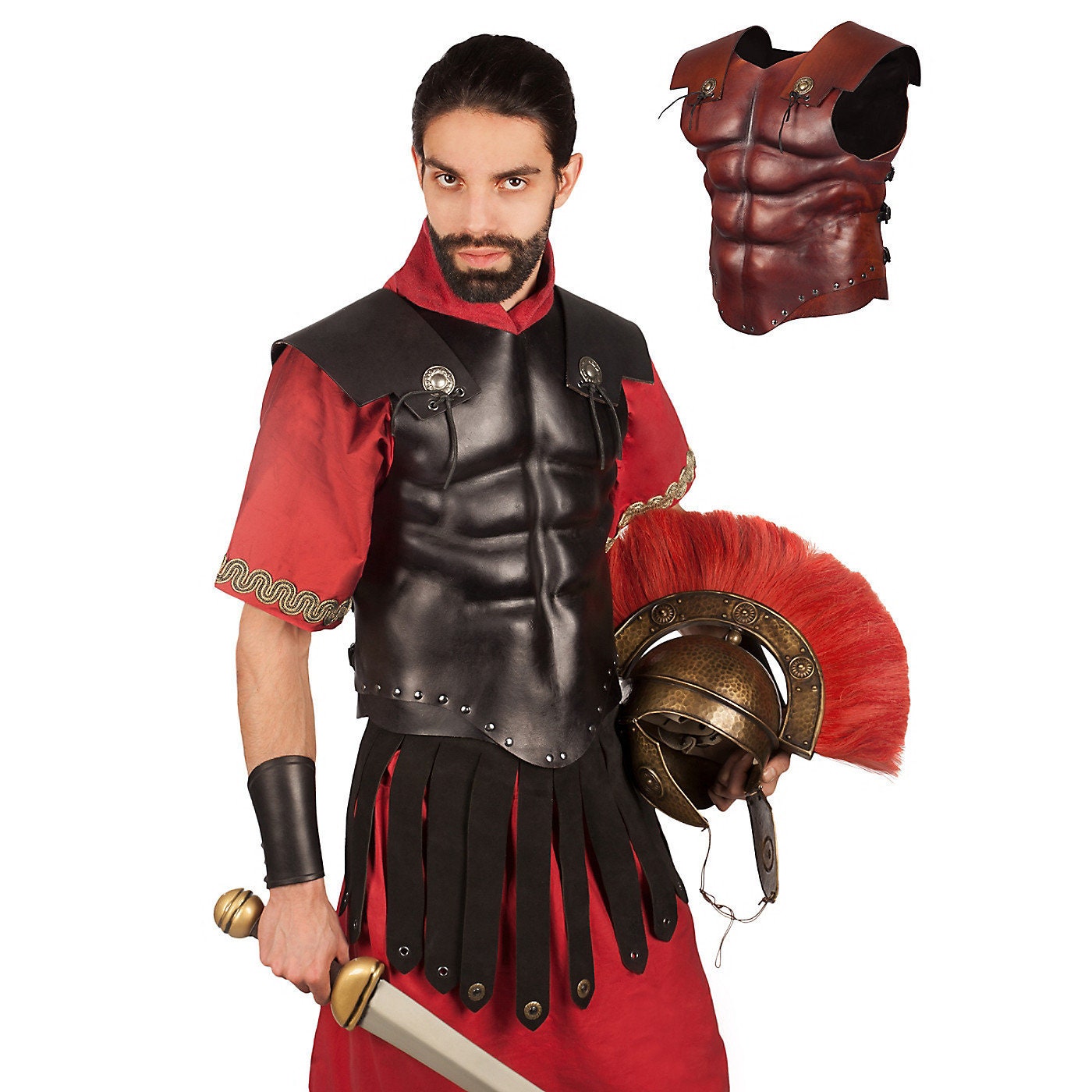 Roman Greek Muscle Body Armor Breastplate Forged Roman Conqueror Body ...