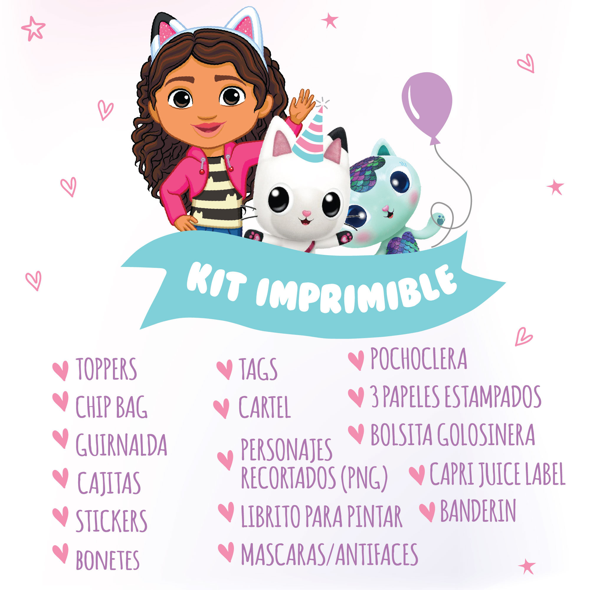 Kit imprimible Gaby y la Casa de muñecas Imprimible Cajita - Etsy México