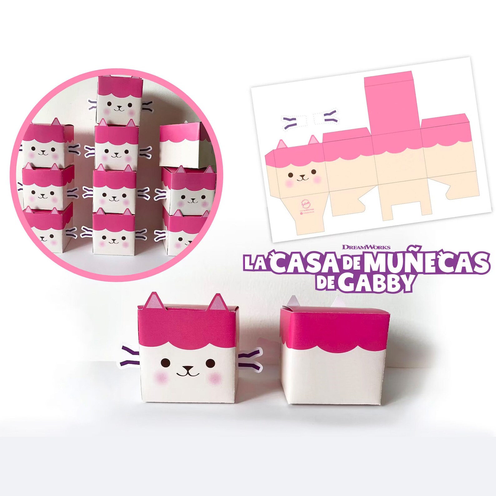 Kit imprimible Gabby y la Casa de muñecas Imprimible Cajita - Etsy México
