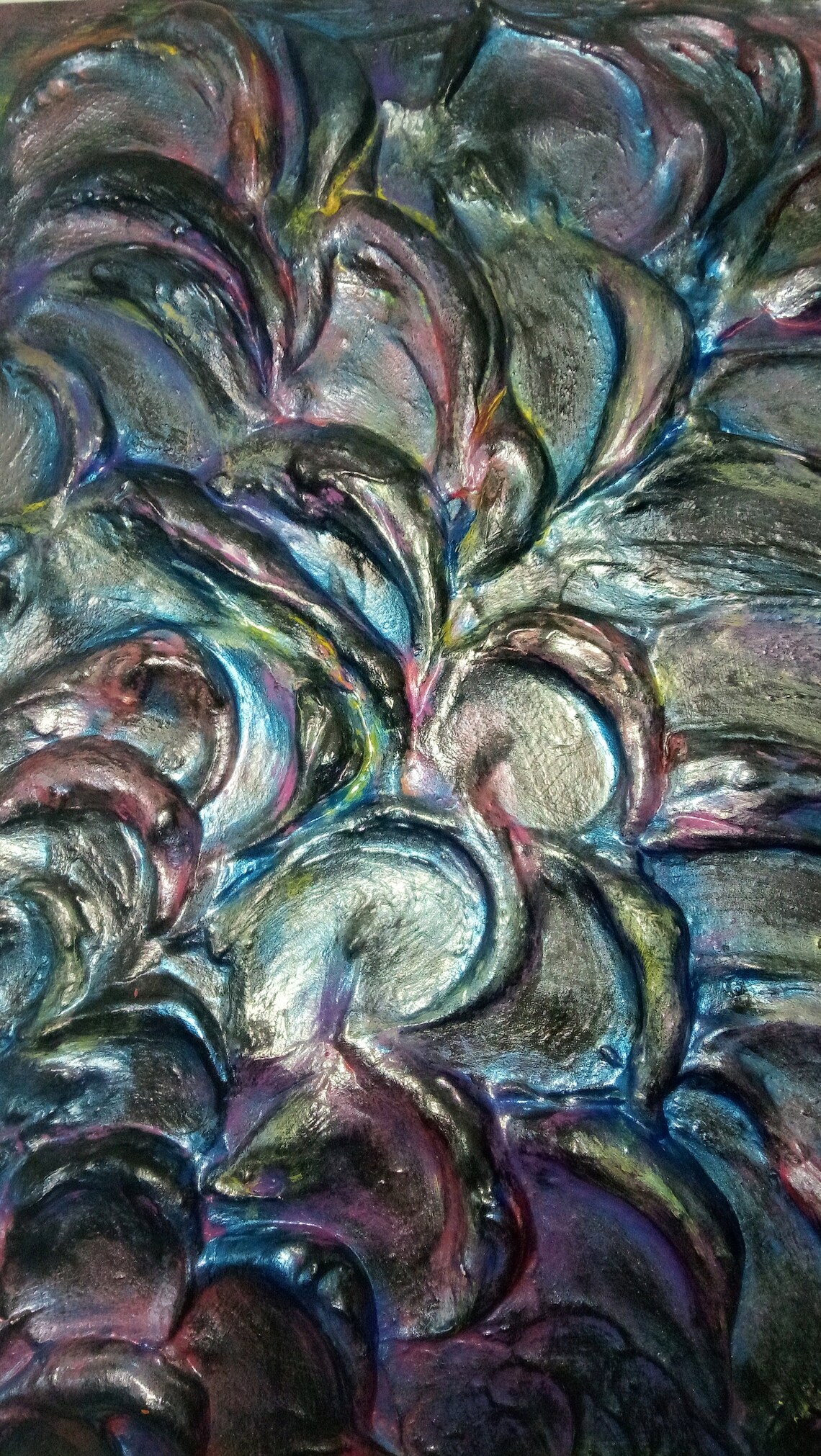 Textured Painting Joint Compound Art Home Decor Hand Painted | Etsy