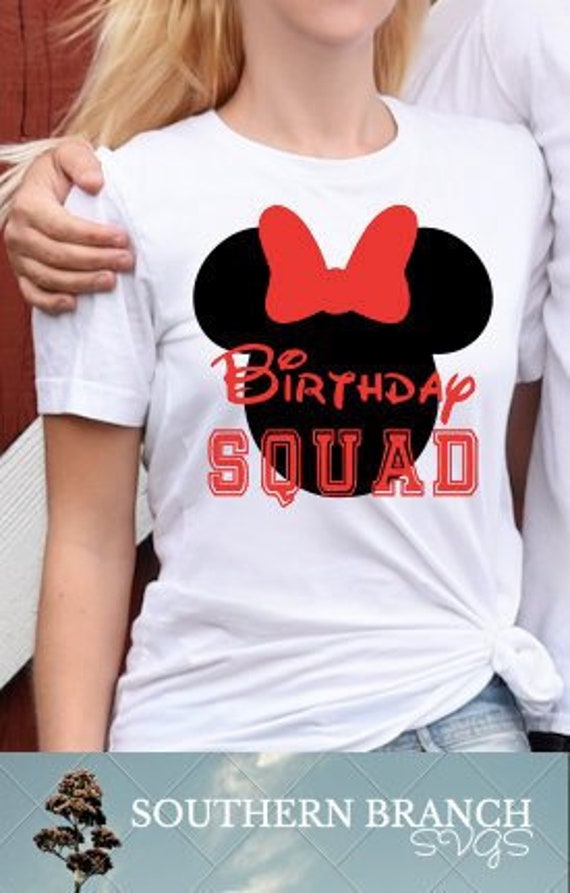 Minnie Birthday Squad Svg Minnie Mouse Birthday Svg Digital File