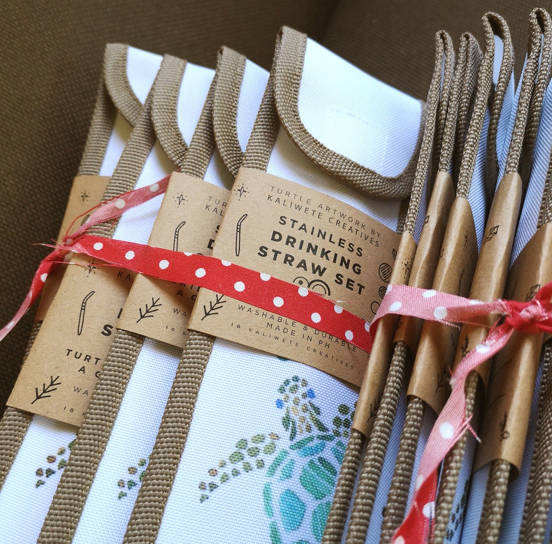 Team Turtle Reusable Straw Set/ Stainless Straw Set/ Reusable Straw Set ...
